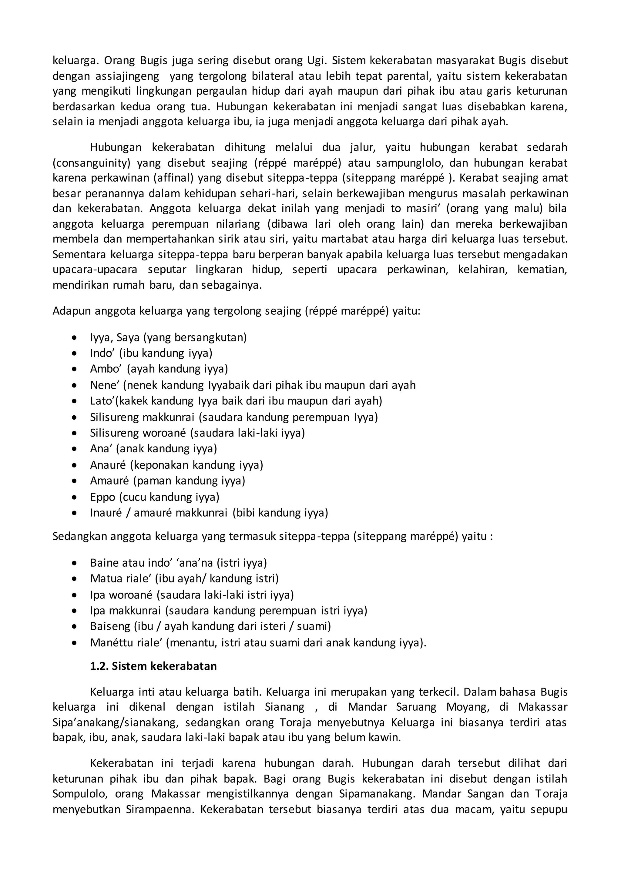 BUDAYA NUSANTARA 4 ETNIS KEBUDAYAAN BUGIS, MAKASSAR, MANDAR, DAN TORAJA | DOCX