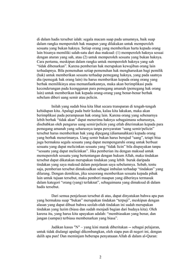 Budaya risywah di tengah kita | PDF