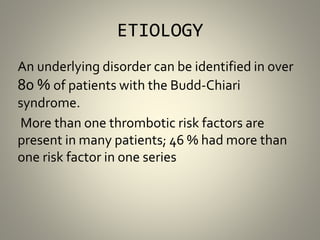 Budd chiari syndrome | PPTX
