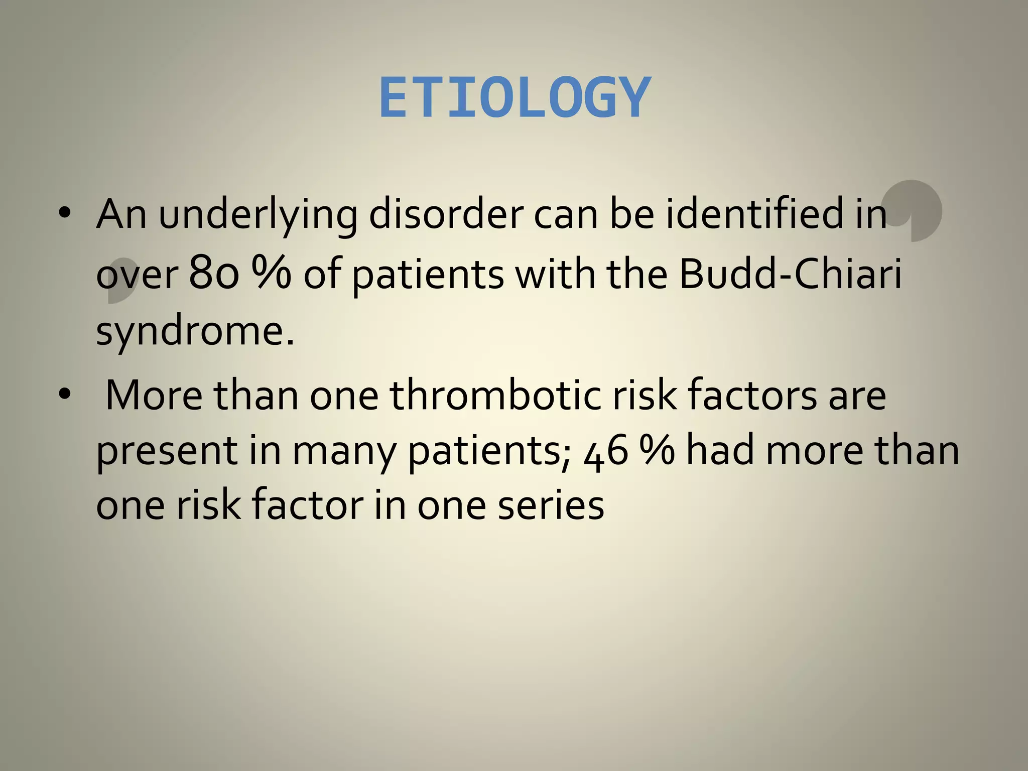 Budd chiari syndrome01ppt | PPTX