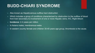 BUDD-CHIARI SYNDROME POSTER NEW.pptx | Blood Disorders | Diseases and ...