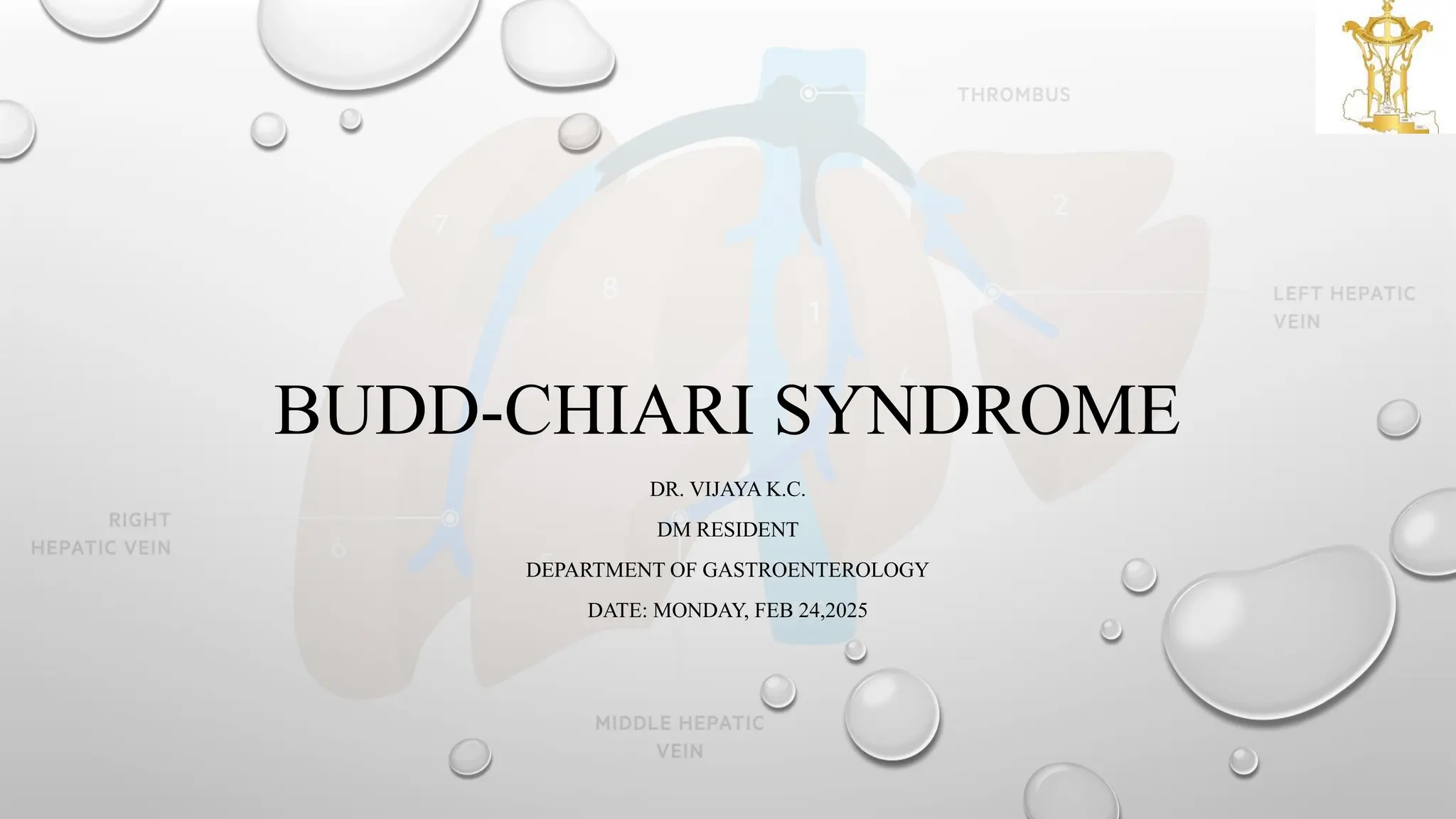 Budd-chiary syndrome,clinical features,radiological and lab diagnosis ...