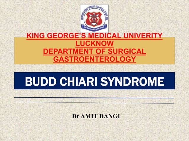 Budd chiari syndrome. ppt | PPTX
