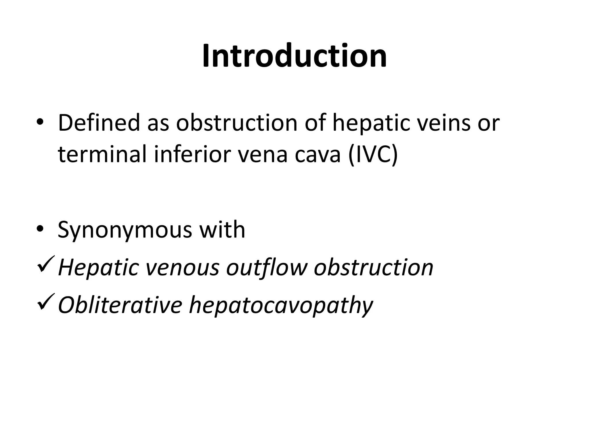 Budd chiari syndrome | PPTX