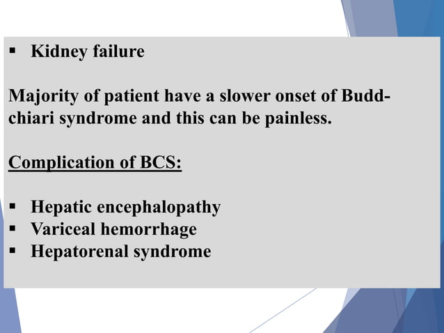 Budd chiari syndrome daya kc | PPT