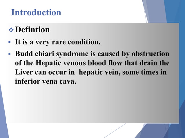 Budd chiari syndrome daya kc | PPT