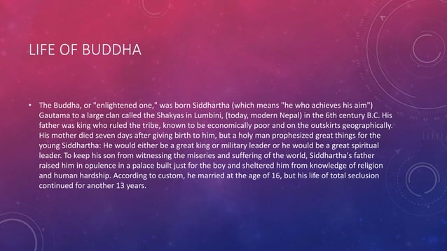 An Introduction to Buddhism. | PPT