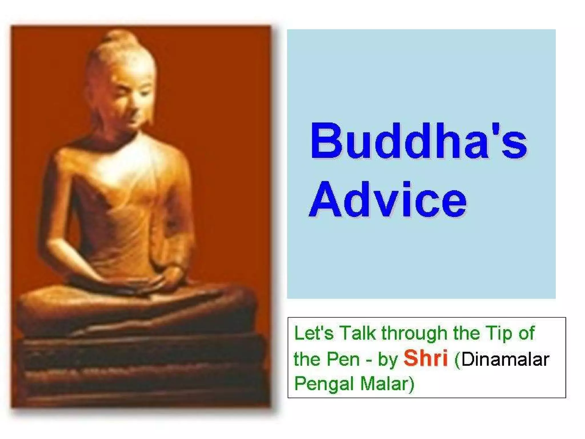 Buddha's advice english | PPS