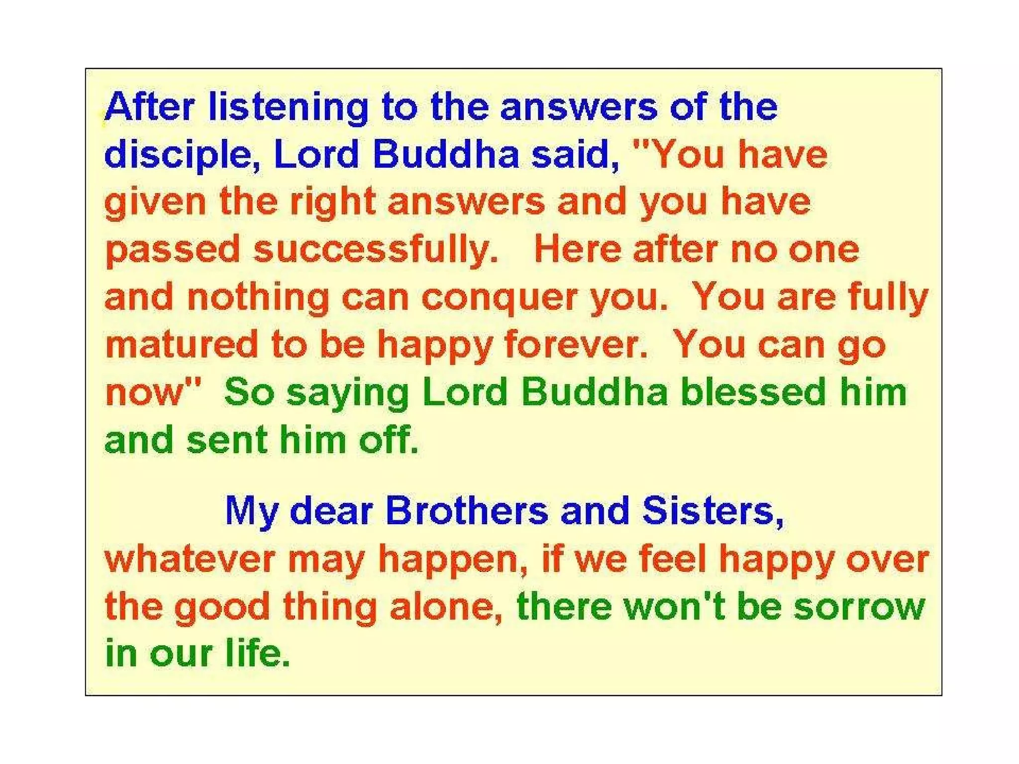 Buddha's advice english | PPS