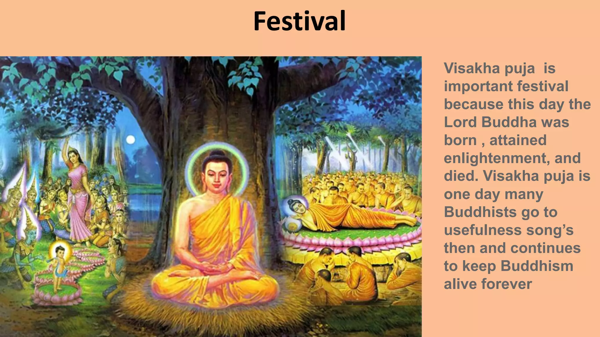 Buddhism religion PPT Founder, Principles, Practices & Festival | PPT