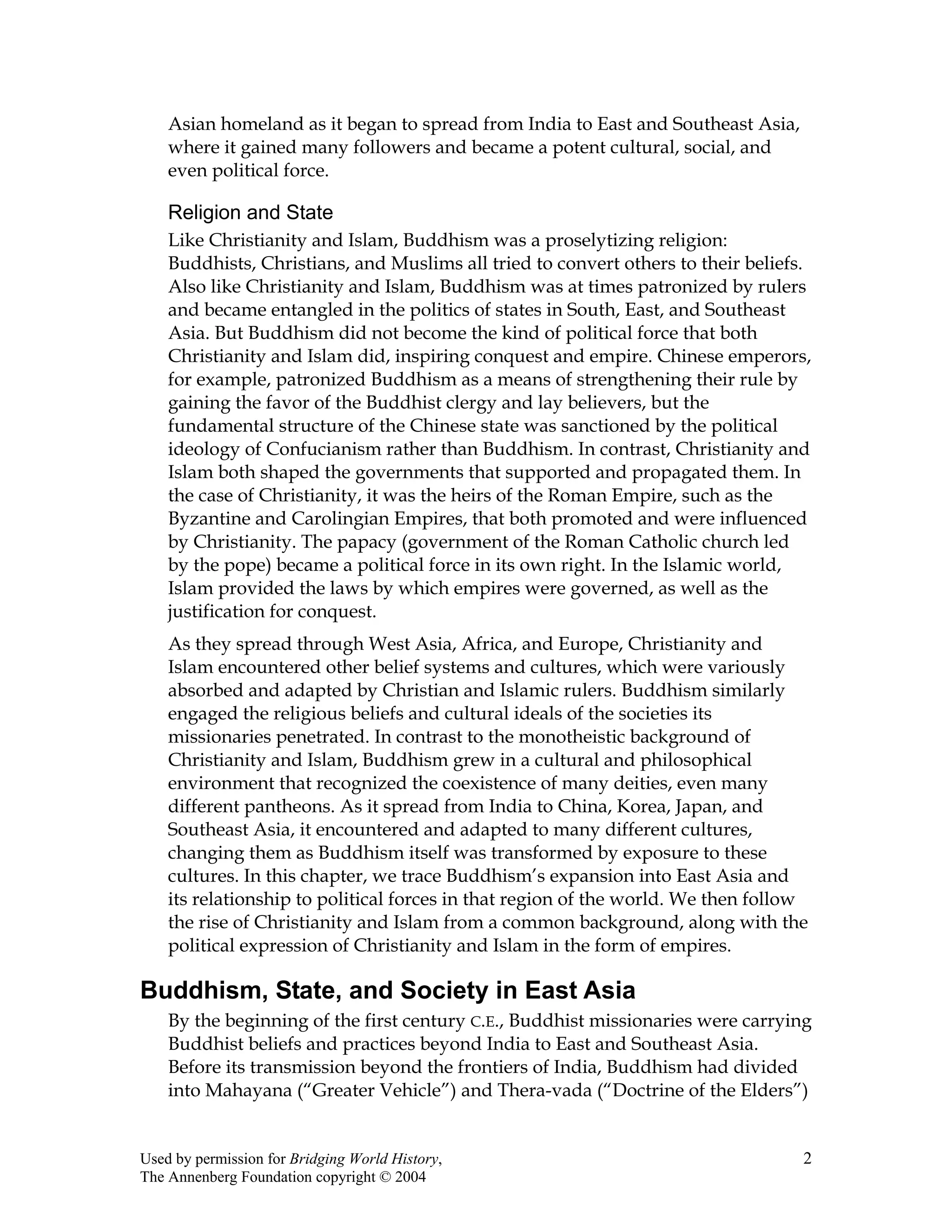 Buddhism Christianity Islam - Religions | PDF