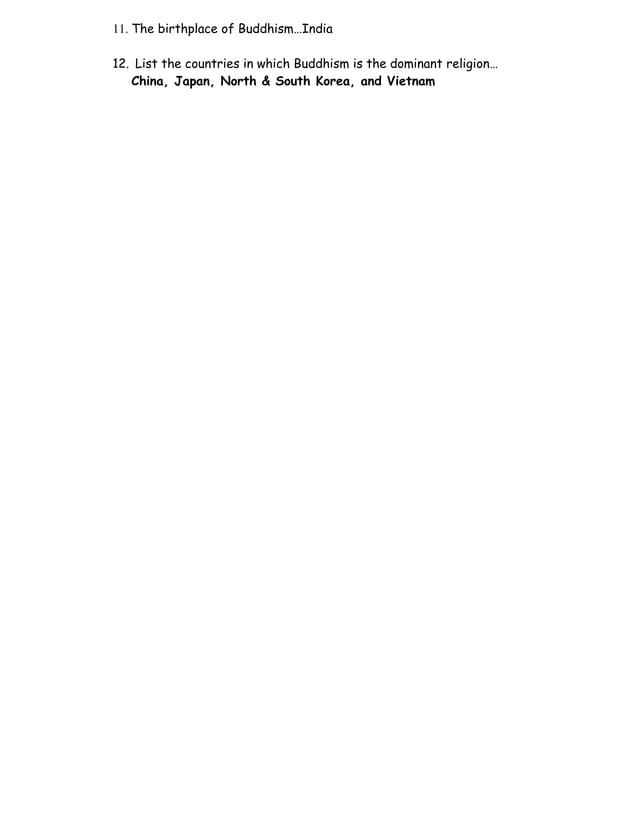 Buddhism Questions | PDF