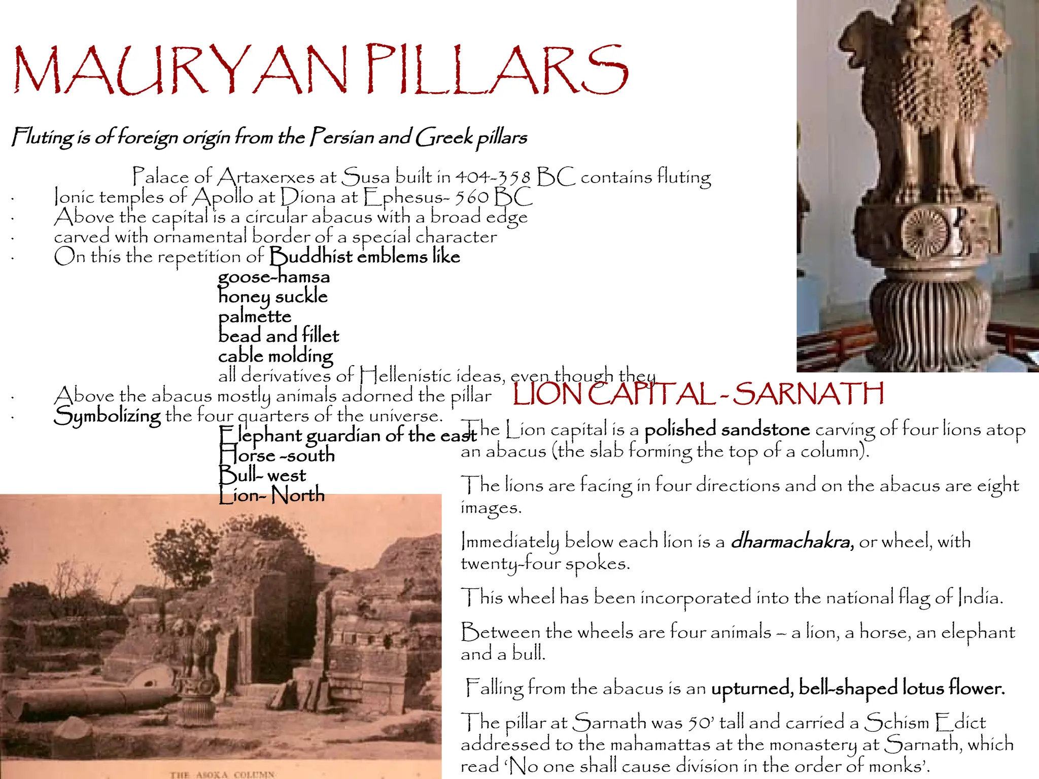 Buddhist architecture of Asoka pillars and Sanchi stupa.ppt