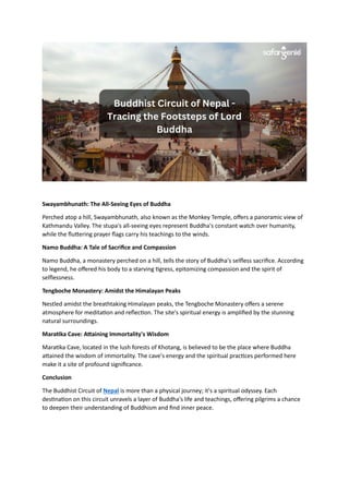 Buddhist Circuit of Nepal - Tracing the Footsteps of Lord Buddha | PDF ...