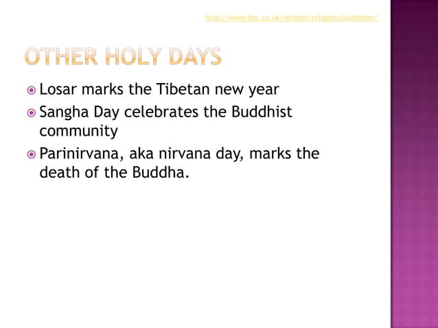 Buddhist holy days | PPT