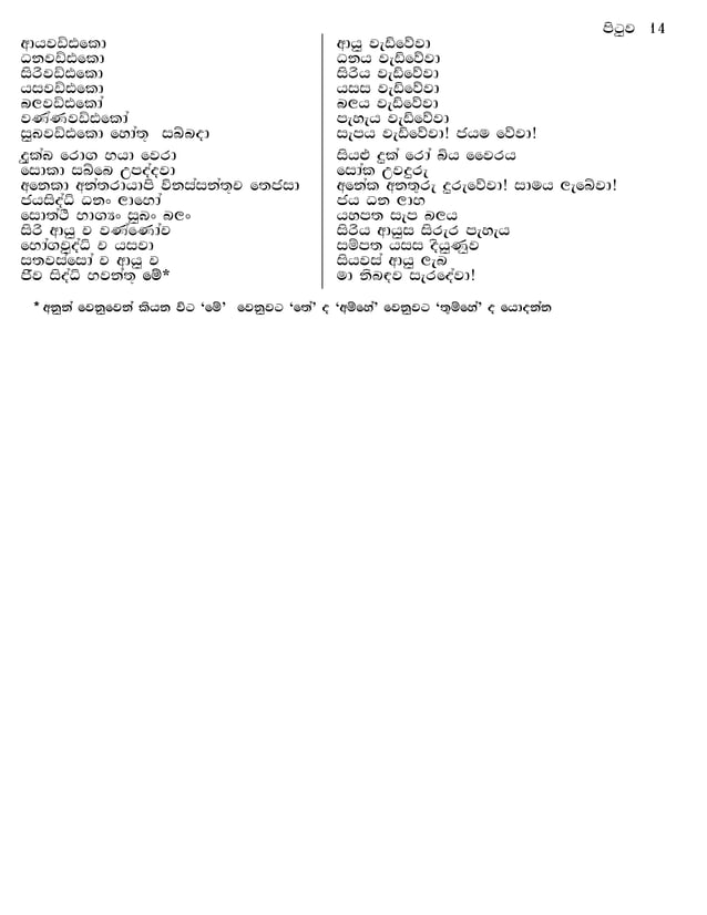 Buddhist Pirith Book in Sanskrit and Sinhala Langauge | PDF