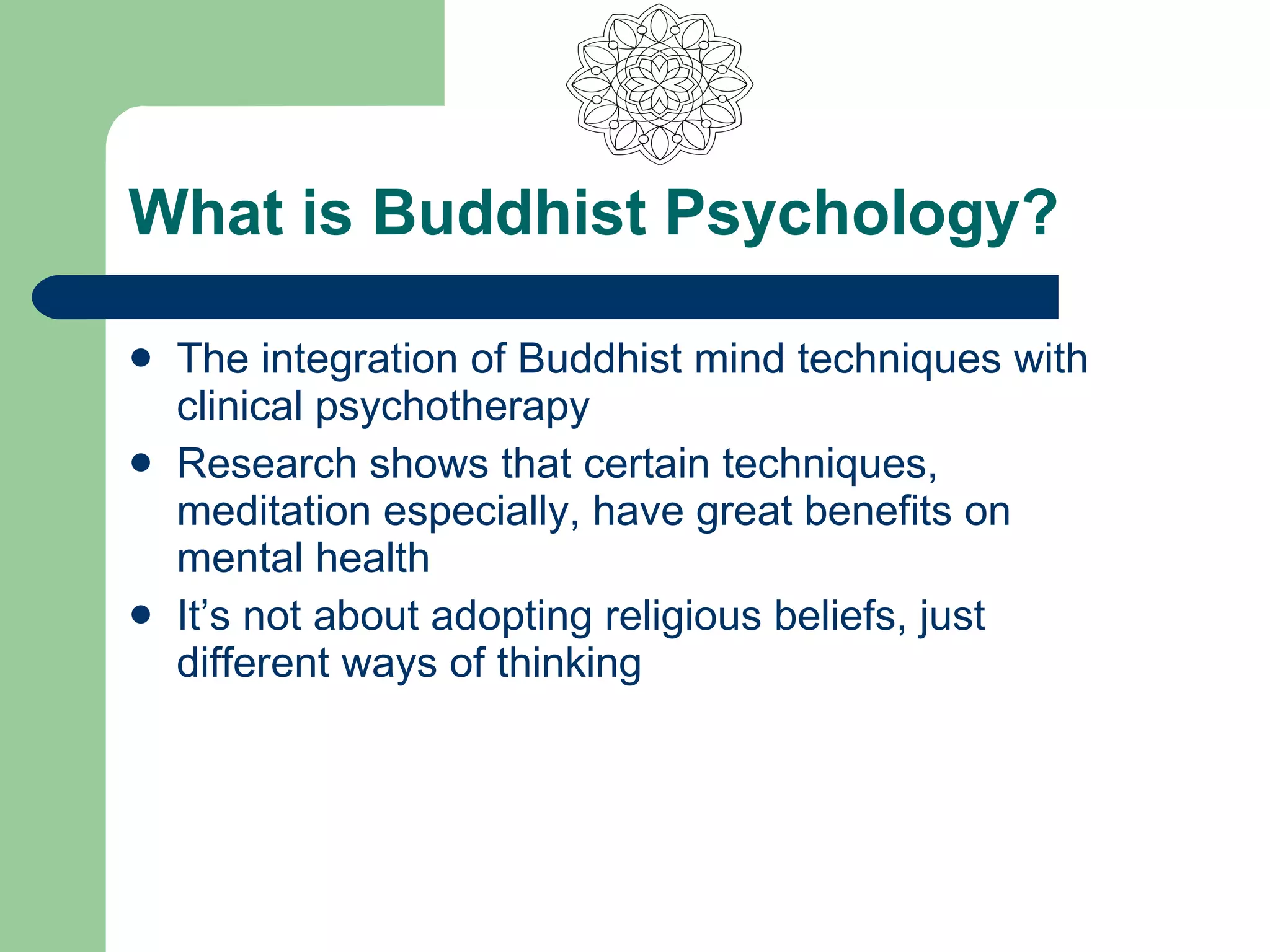Buddhist Psychology | PPT