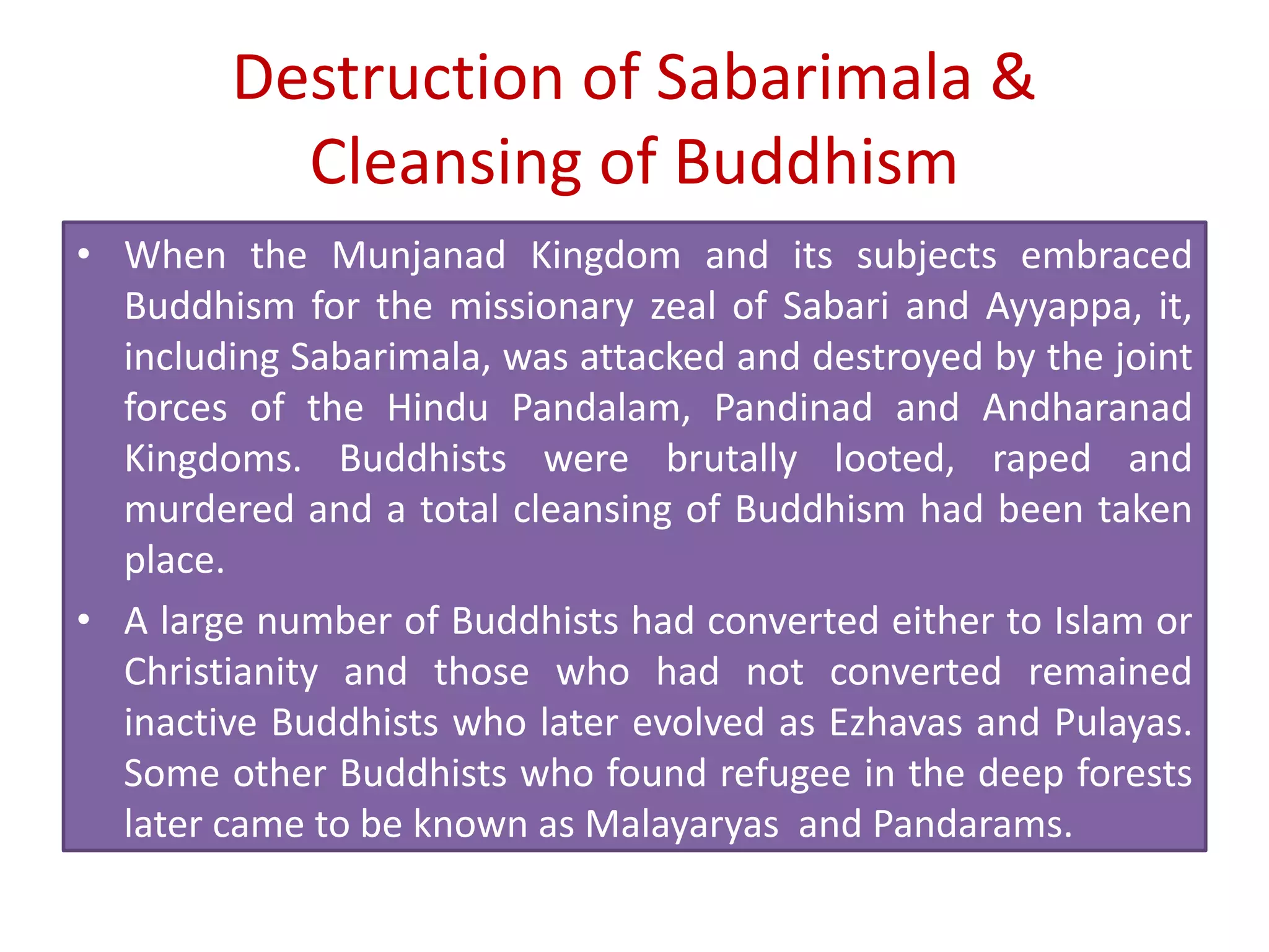 Buddhist root of ezhavas, pulayas,muslims and christians in Kerala | PPTX