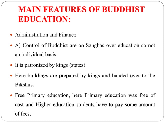 Buddhist system of education | PPTX | Sikhism | Religion & Spirituality