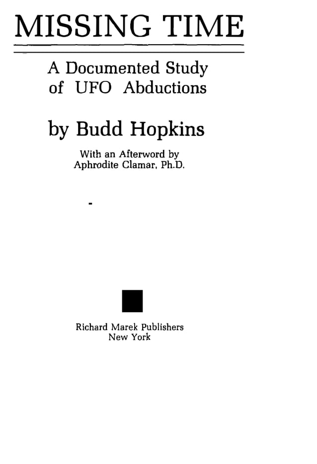 Budd Hopkins - Missing Time | PDF