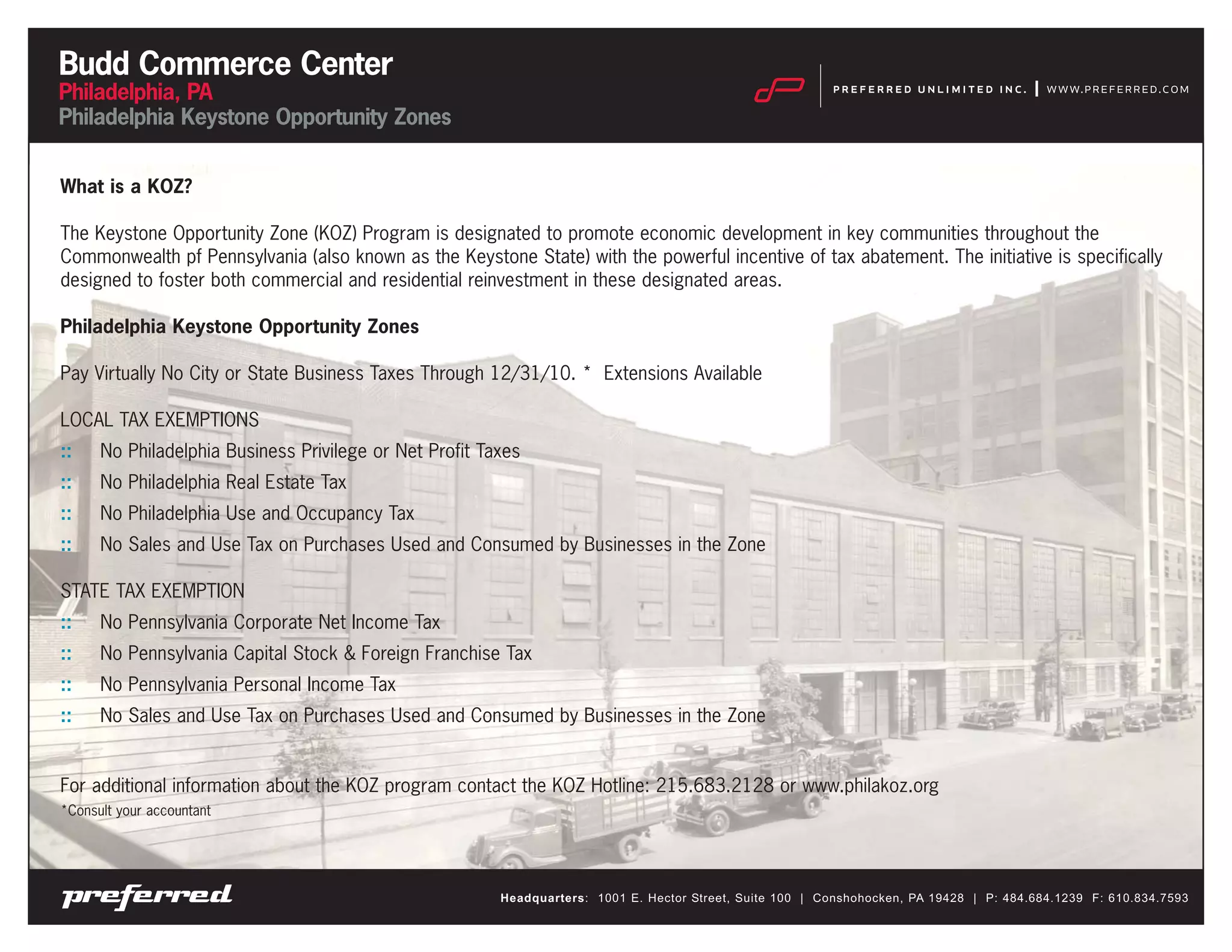 SOLD Budd Commerce | PPT