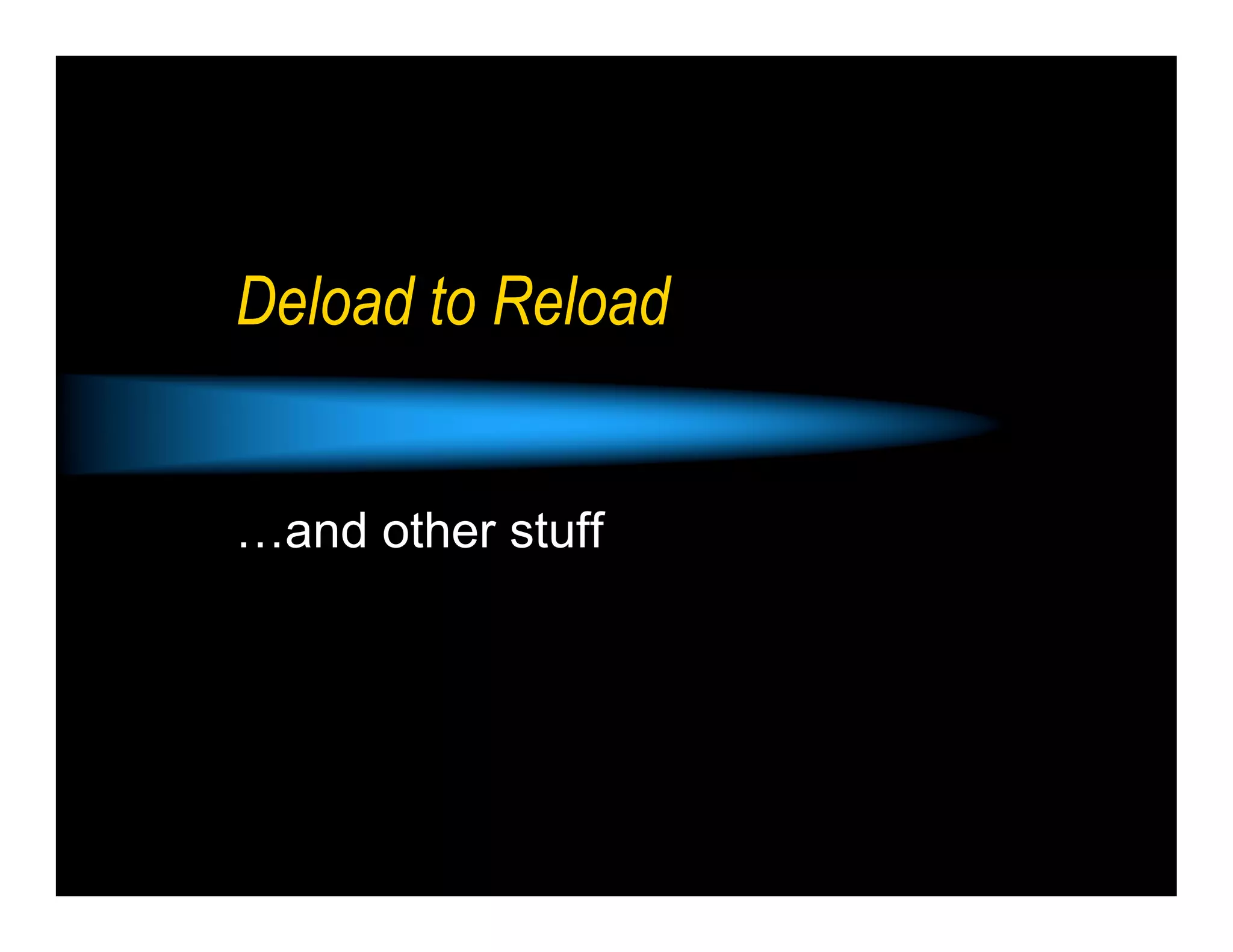 Buddy morris deload to reload | PDF