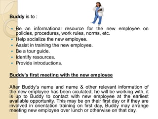 Buddy program | PPTX