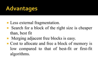 Buddy Memory Allocation system | PPTX