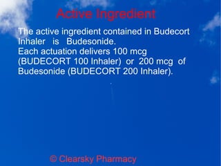 Budecort (Budesonide Inhaler) | ODP