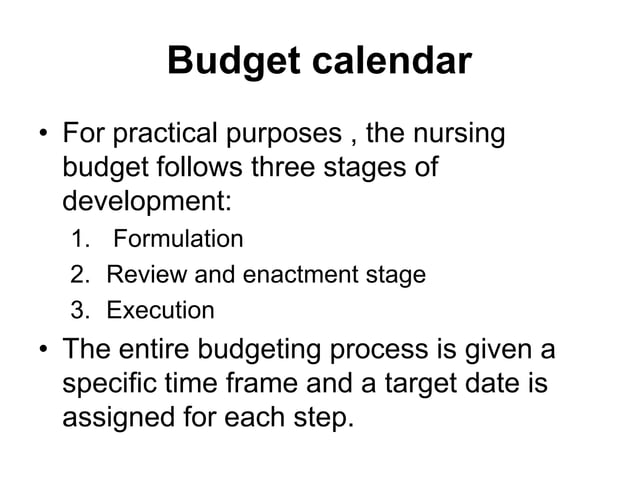 Budget In Nursing Administration | PPTX