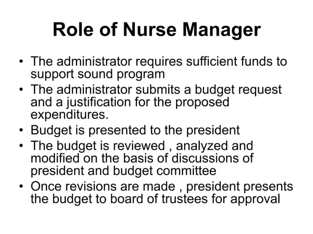 Budget In Nursing Administration | PPTX