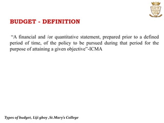 Commerce:Types of budget | PPTX