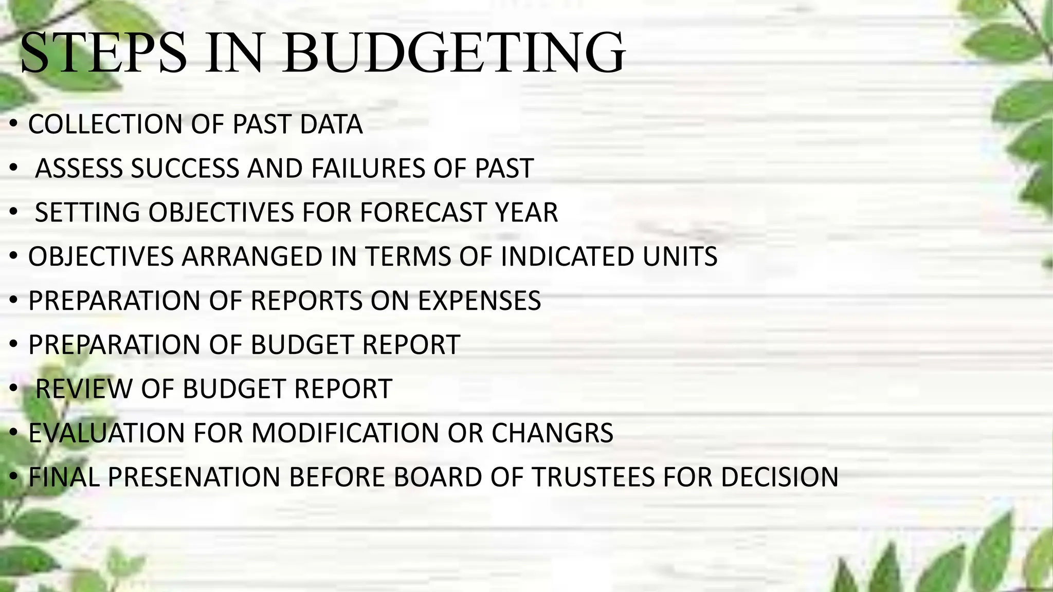 fiscal planning (Budgeting) | PPTX