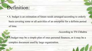 fiscal planning (Budgeting) | PPTX
