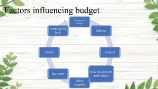 fiscal planning (Budgeting) | PPTX