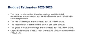 Union Budget presentation ppt for finance and economy | PPT