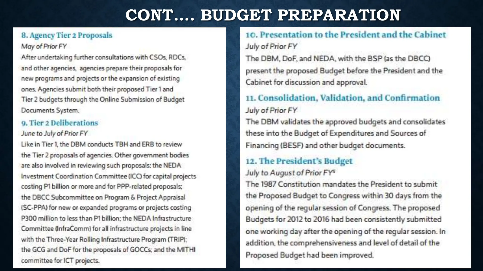 BUDGET-CYCLE-MONTEBON REPORTS IN THE MAED CLASS | PPT | Free Download