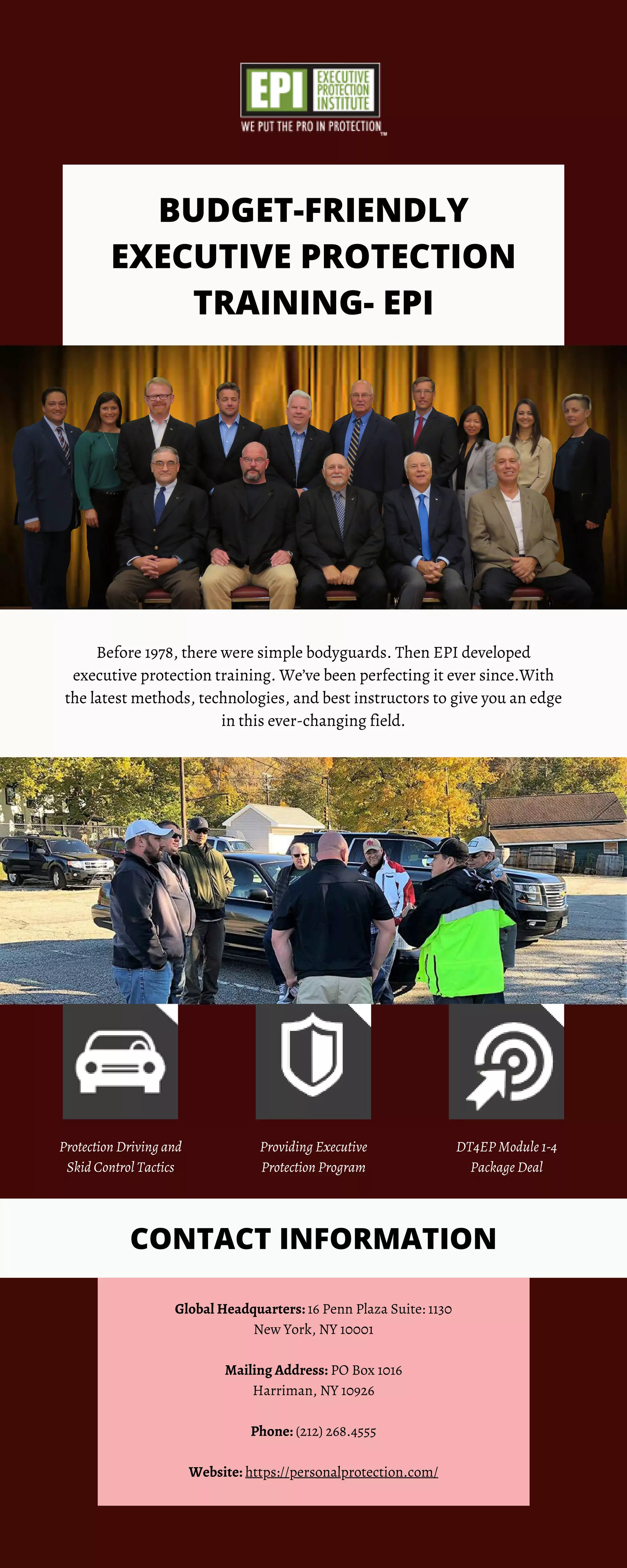 Budget-friendly executive protection training- EPI | PDF