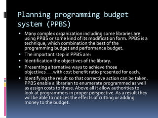 Budget in library of pakistan | PPTX
