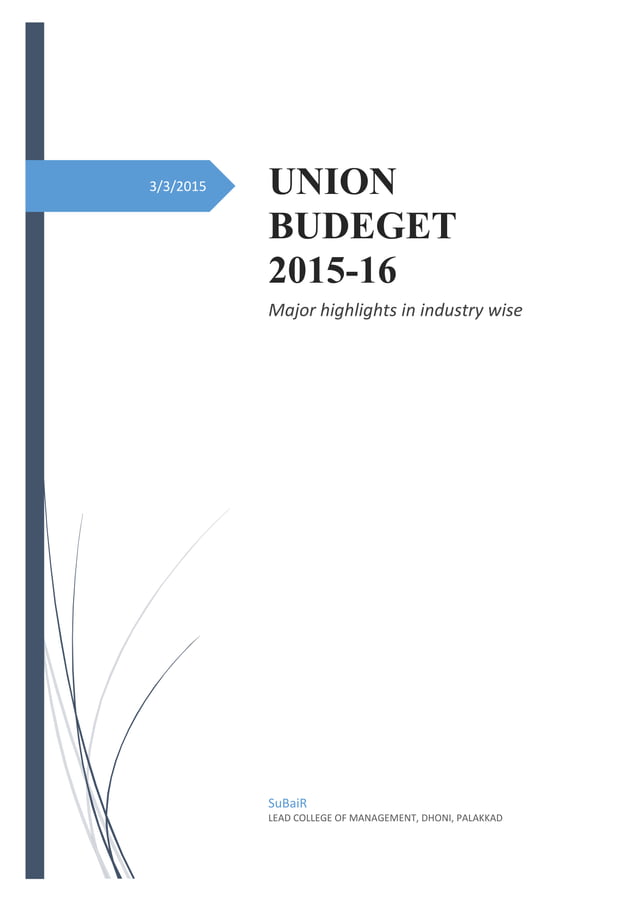 Budget 2015 | PDF