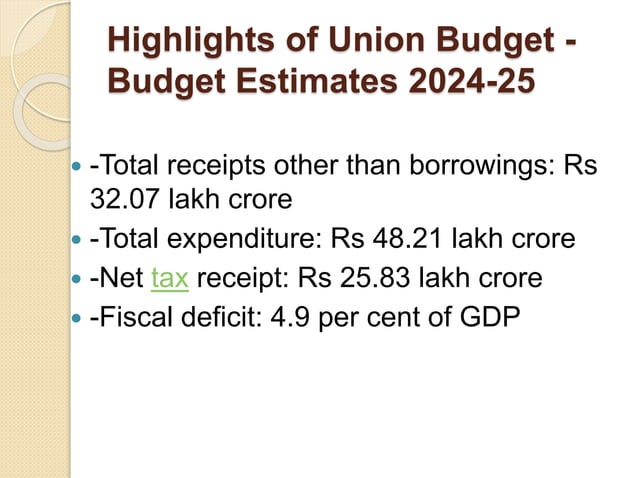 budget powerpoint presentation 2024-25.pptx | Business Accounting & Finance | Business