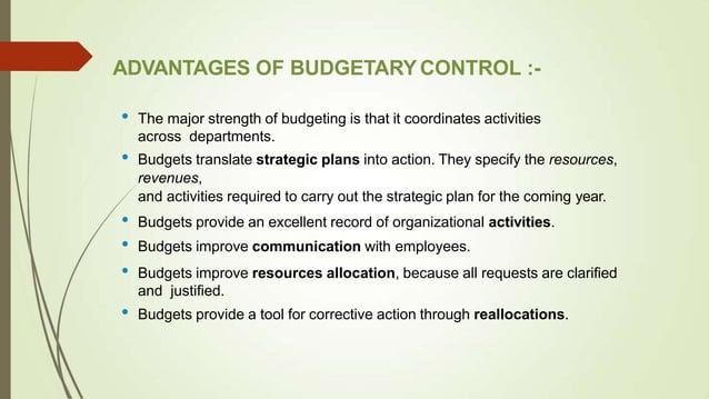 Budget and Budgetary control | PPTX