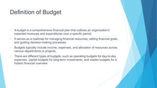 Budget and Budgetary Control related to managerial accounting | PPTX