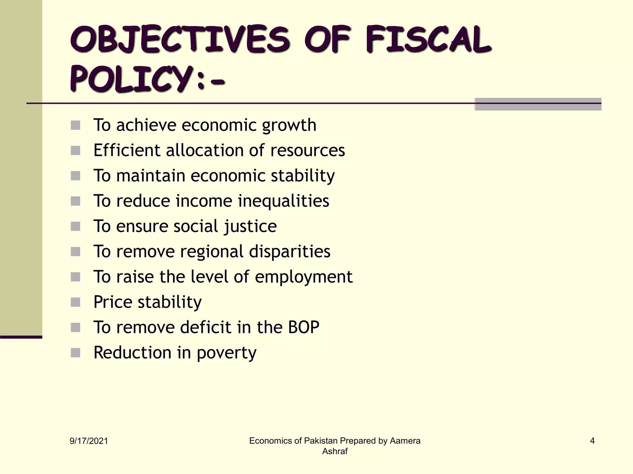Budgetary and fiscal policy | PPT