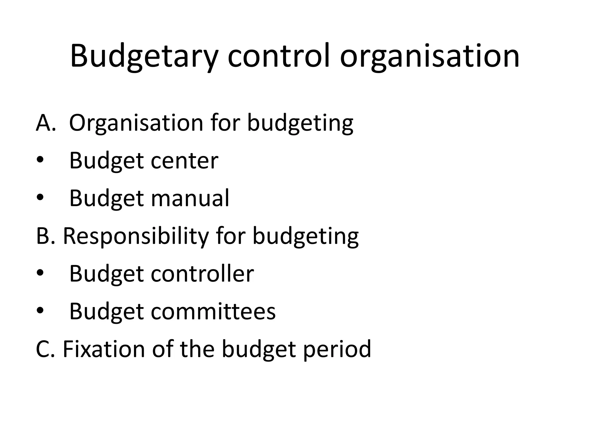 Budgetary control | PPTX
