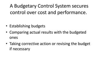 Budgetary control | PPTX