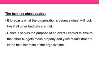 Budgetary control | PPT