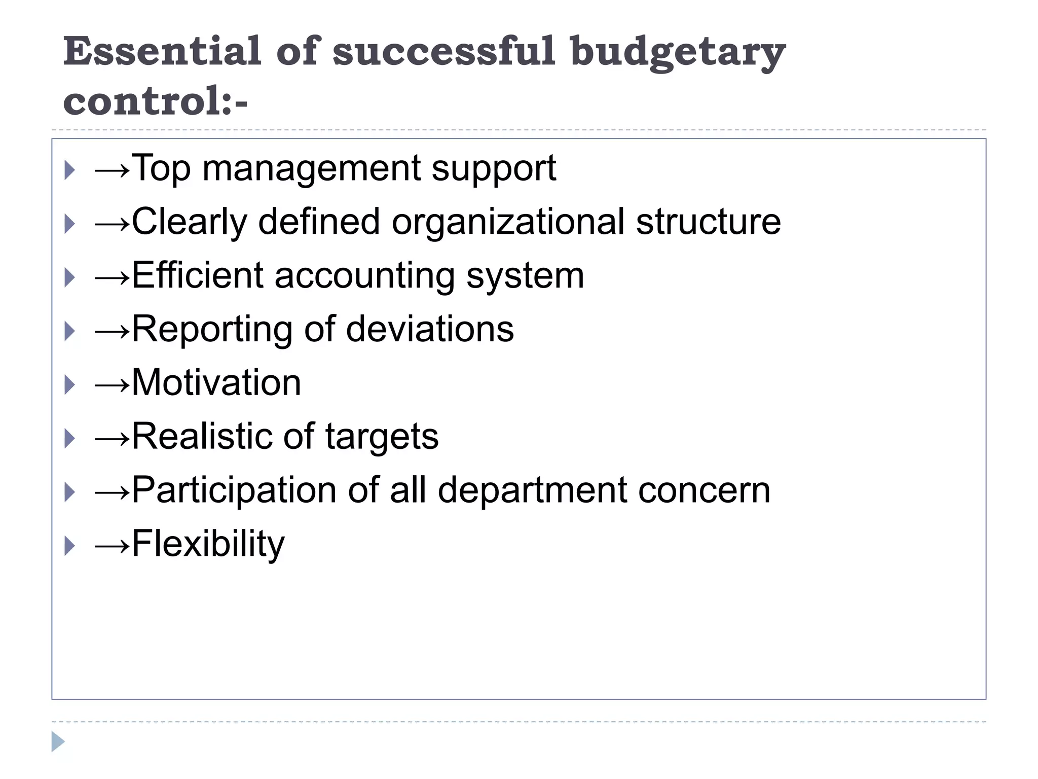 Budgetary control | PPTX