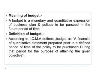 Budgetary control | PPTX