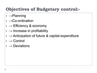 Budgetary control | PPTX
